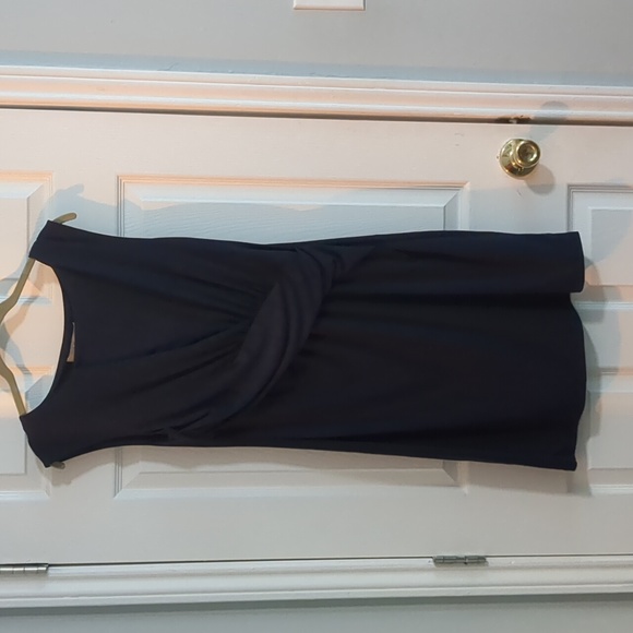 LOFT | Dresses | Loft Navy Blue Ruched Dress | Poshmark